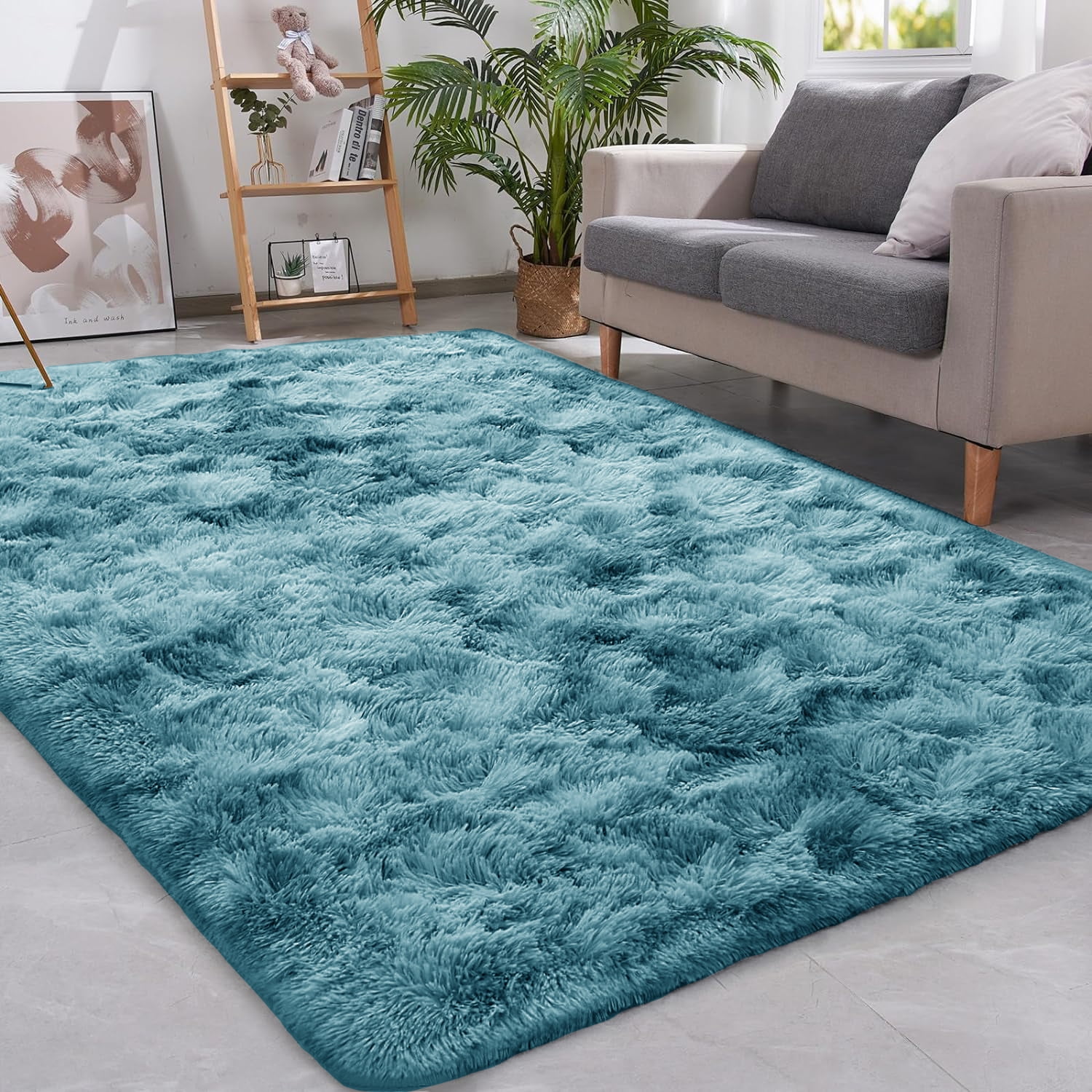 Debonair Super Soft Shaggy Rugs Fluffy Carpets 5x8 Feet Indoor Modern ...