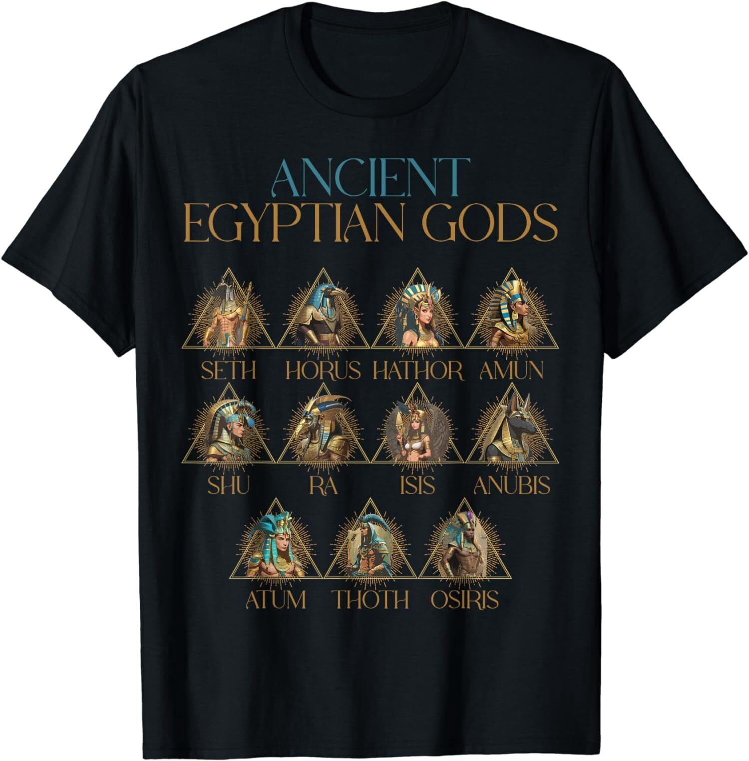 NEWEgyptian Mythologys Ancient Egypt Deity Egyptian Gods T-Shirt S-3XL ...