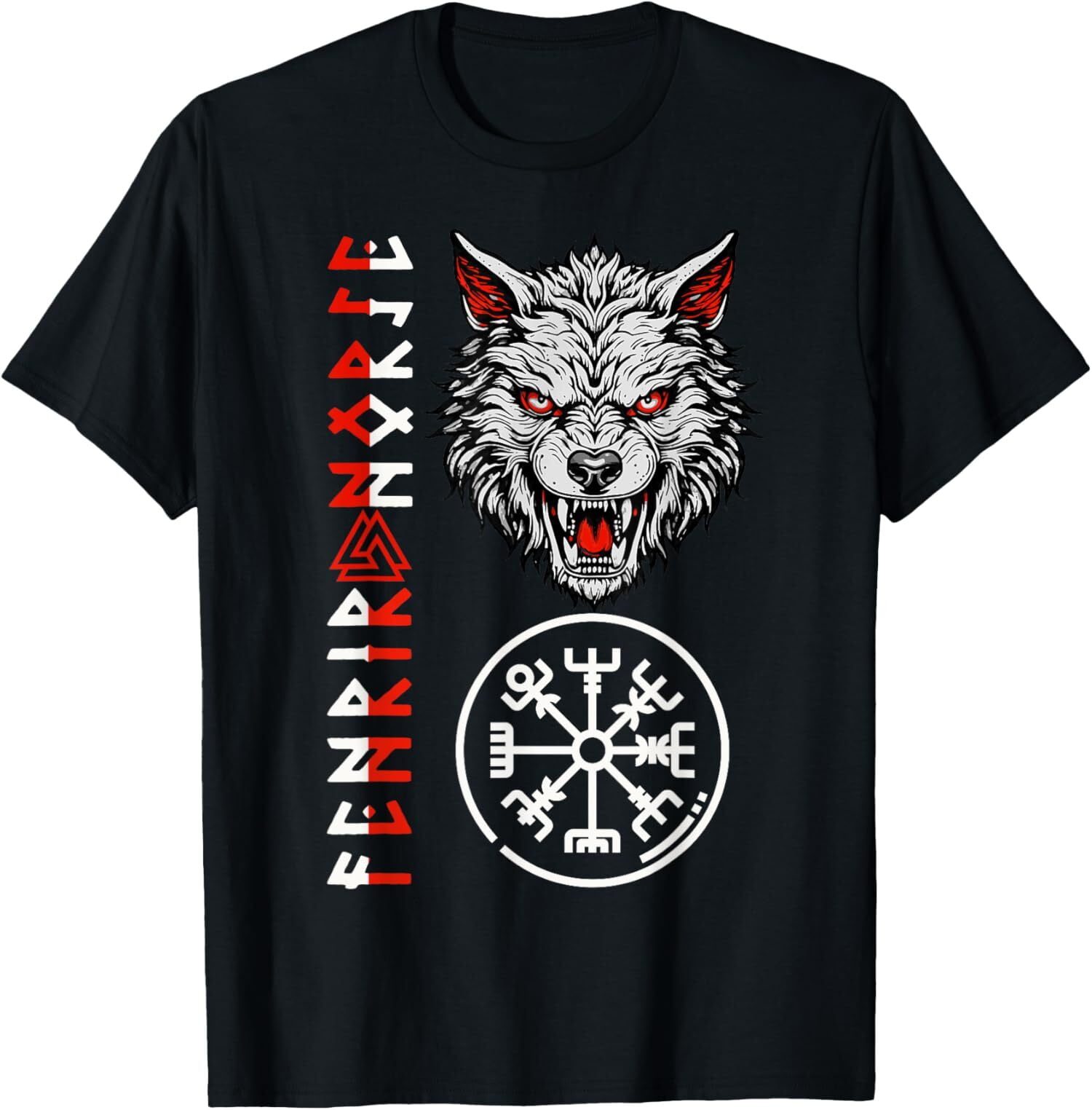 NEWFenrir Wolf Of Odin Old Norse Mythology Viking Celtic Fenris T-Shirt ...