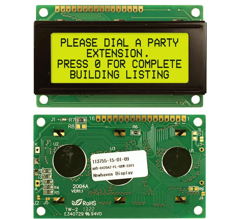 NEWHAVEN DISPLAY NHD-0420AZ-FL-GBW-33V3, LCD Character Display Modules ...