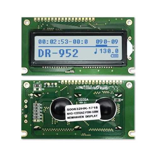 NEWHAVEN DISPLAY NHD-12232AZ-FSW-GBW, LCD Graphic Display,122x32 Pixels ...