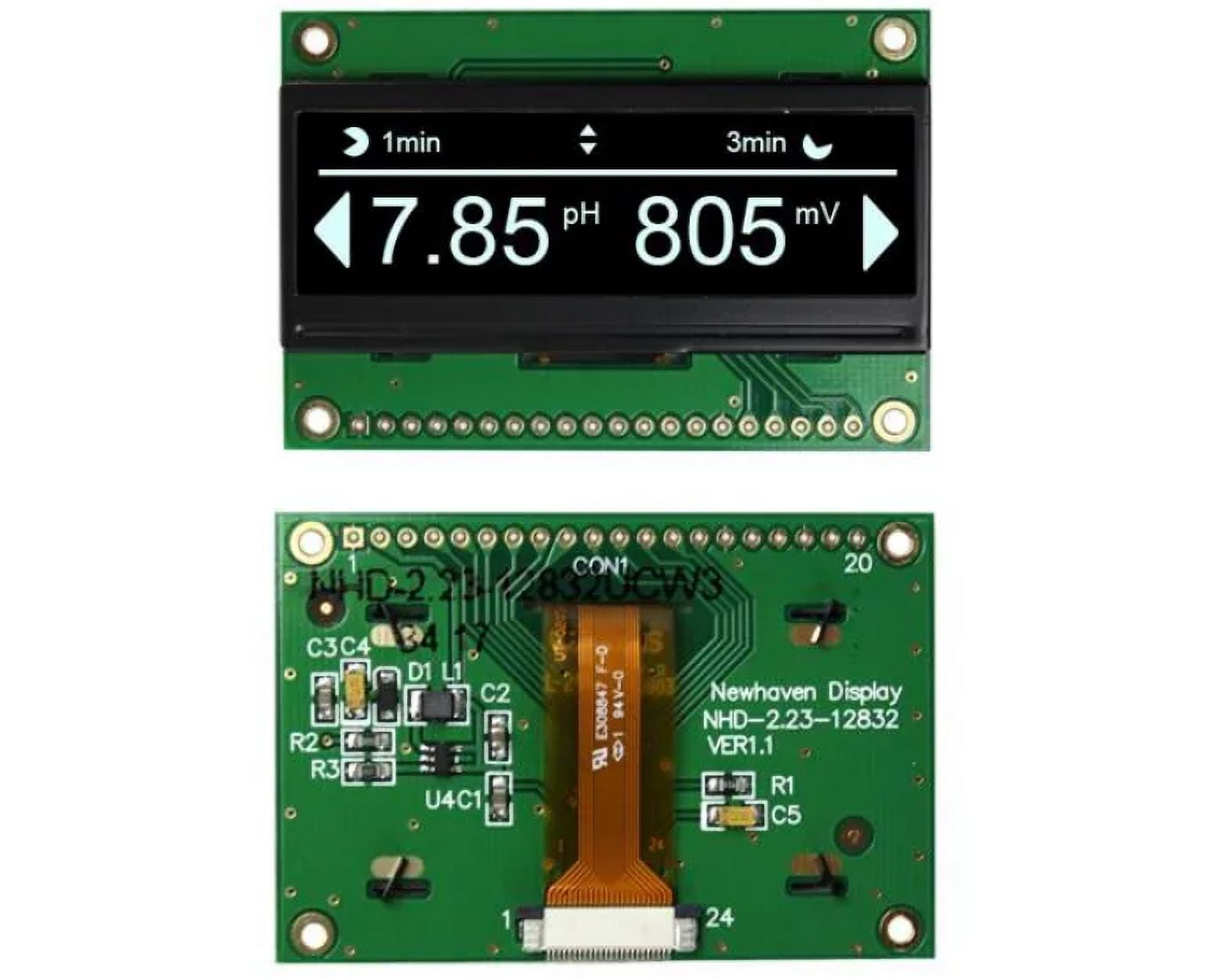 NEWHAVEN DISPLAY NHD-2.23-12832UCW3, OLED Displays & Accessories 2.23 ...