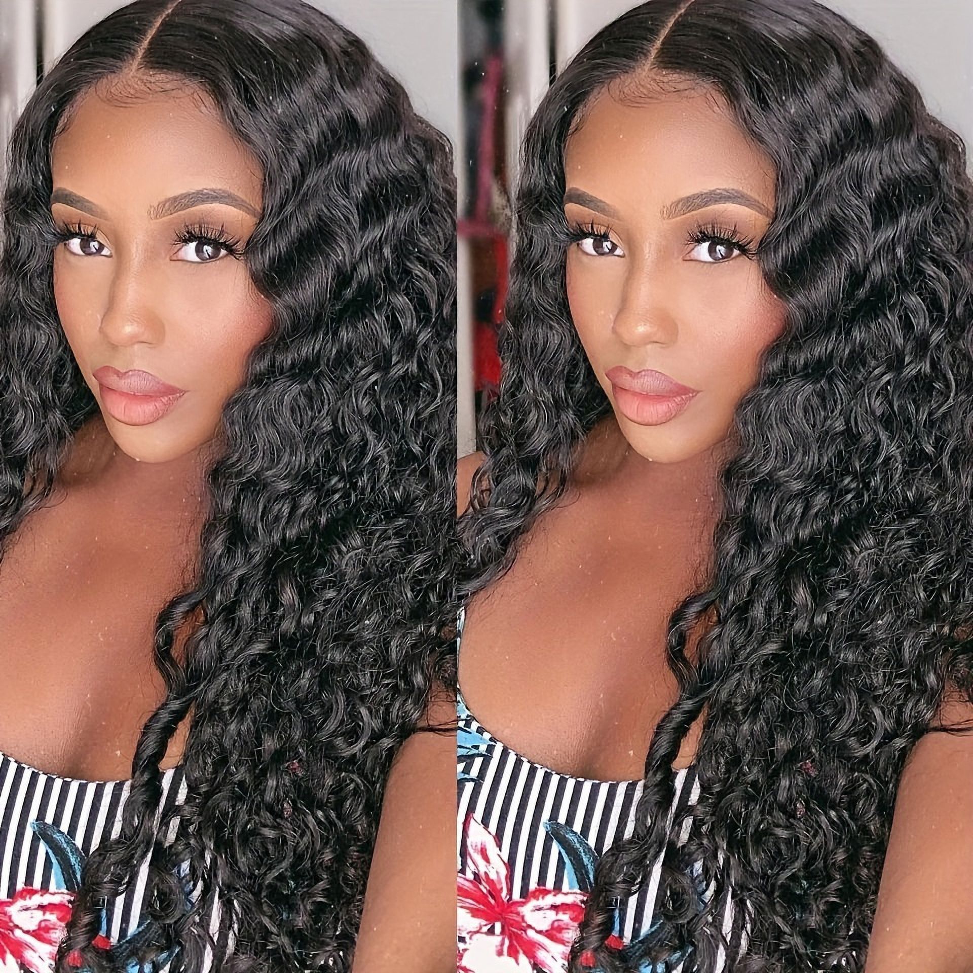 NEWKBO NEWKBO 20pcs/50g/pack Deep Wave Tape In Hair Extensions Human ...