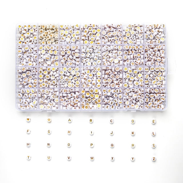 NEWKBO Friendship Bracelets Making Kit with 1400PCS Assorted Letter ...