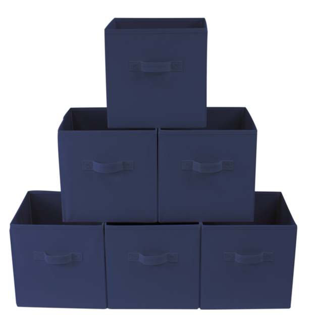 NEWKBOO NEWKBO Collapsible Cube Fabric Storage Bins (10.5” x 10.5”) 6 ...