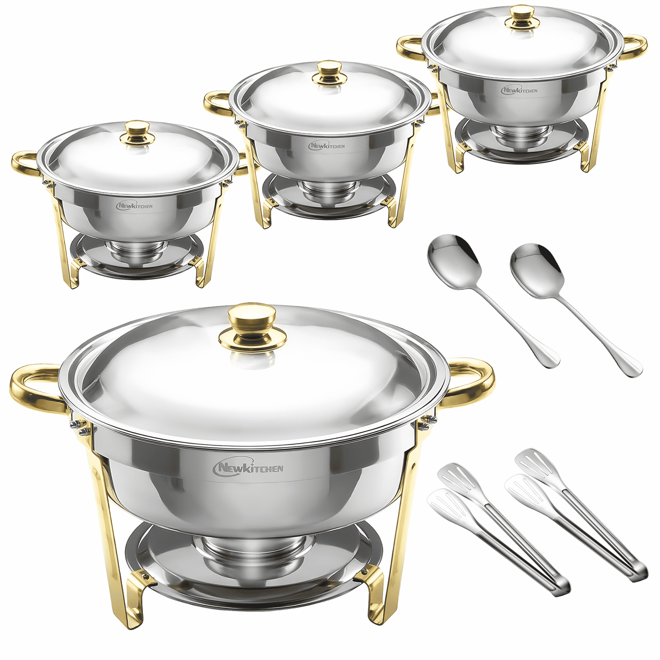 Open Box NEWKITCHEN 6QT Chafing Dishes for Buffet [Elegant Gold ...