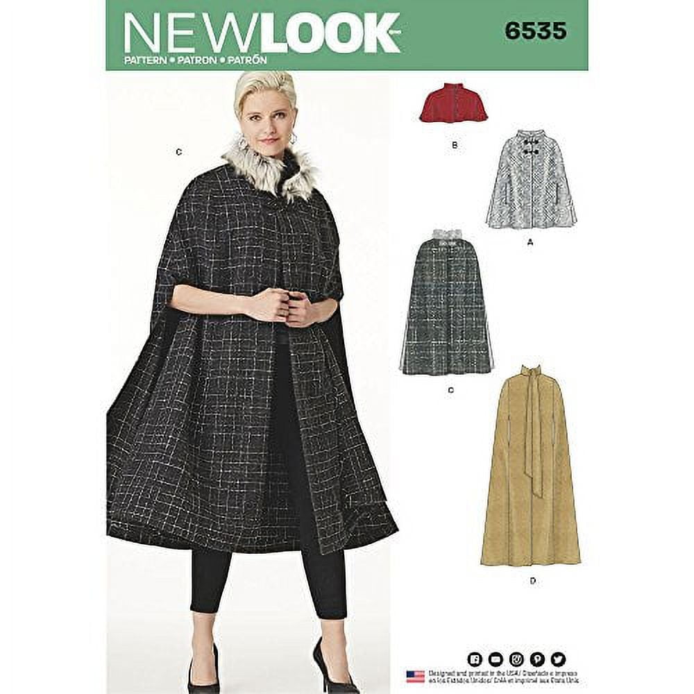 NEWLOOK Sewing Pattern D0730/6535 - Misses' Capes in Four Lengths, A (6 ...