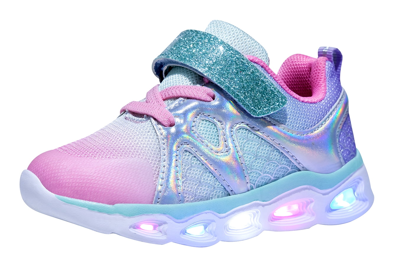 NEWMALL Girls LED Sneaker Light Up Flashing Kids Low Top Shoes (5 ...