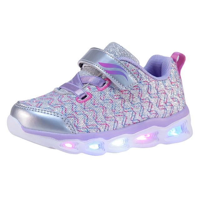 NEWMALL Girls Luminous Sneakers Light Up Shoes LED Shoes (8 Toddler ...