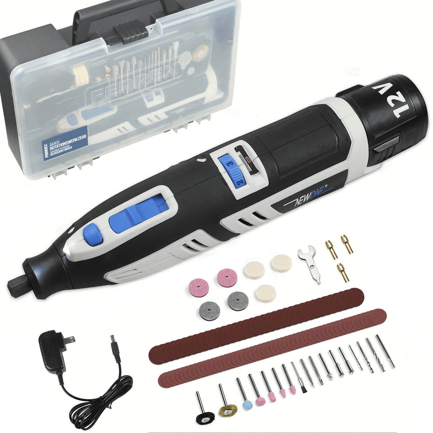 NEWONE 12V Cordless Rotary Tool Kit - Walmart Business Supplies