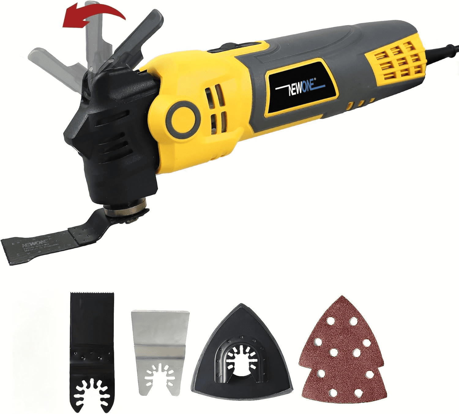 NEWONE Oscillating Multi Tool 300w Anti-vibration 6 Variable Speed 4 ...
