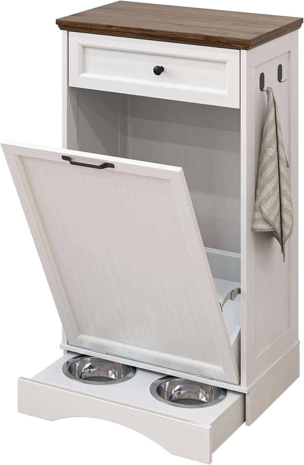 NEWOWNDSTilt Out Trash Can Cabinet 10 Gallon Hidden Trash Garbage Can ...