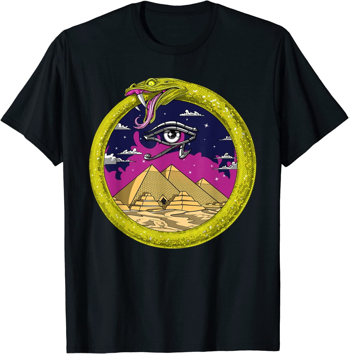 NEWOuroboros Snake Egyptian Pyramids Eye Of Horus Symbol Shirt S-3XL ...
