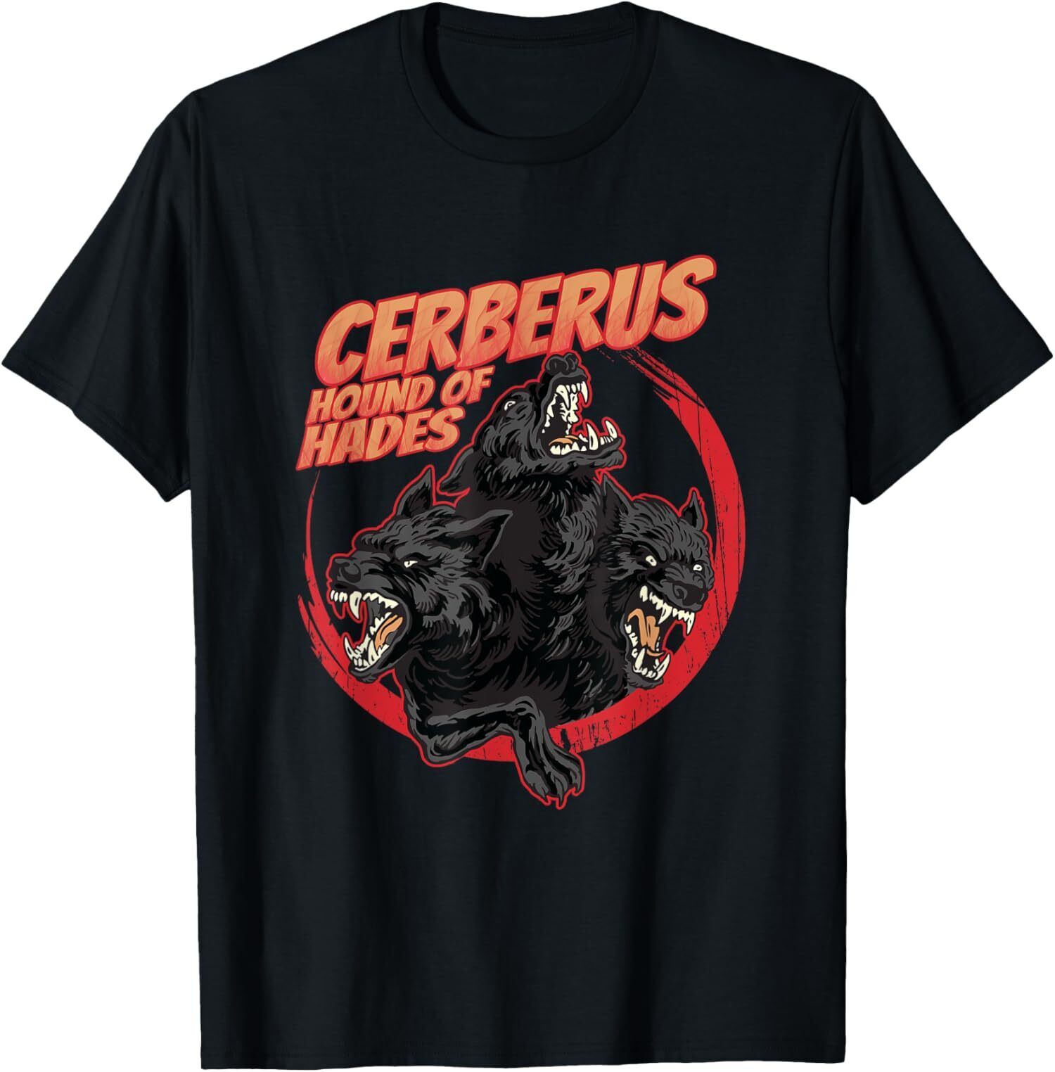NEWRetro 80s Cerberus Hellhound Greek Mythology Hound of Hades T-Shirt ...
