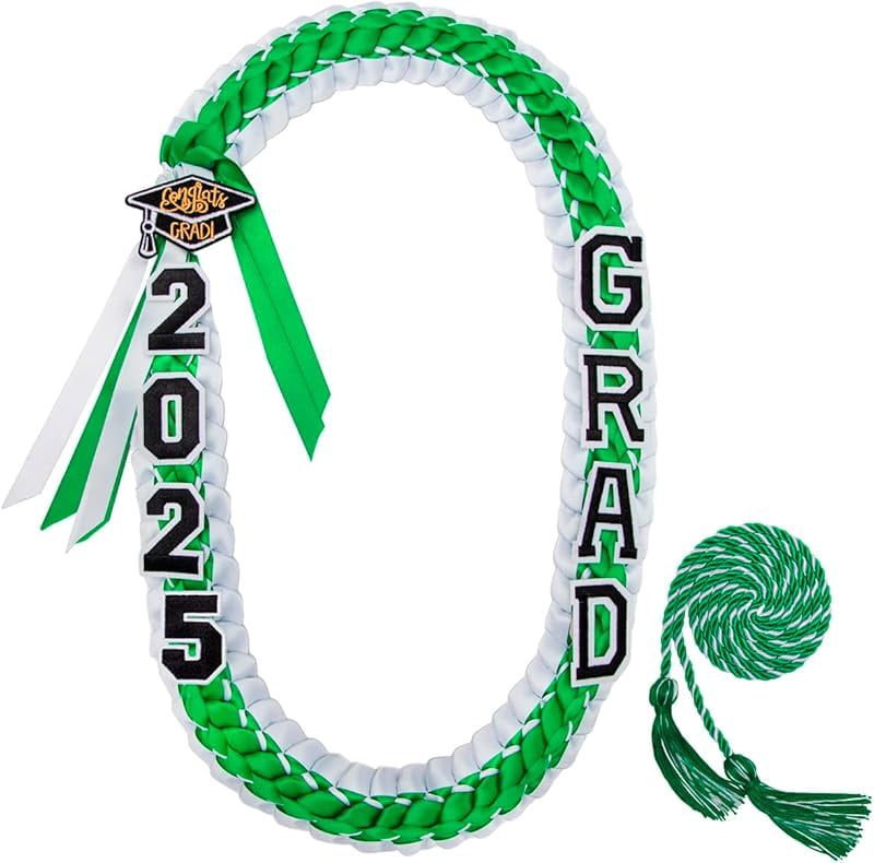NEWSTIOR Graduation Leis, Grad Decor with Honor Cord Class of 2025 ...