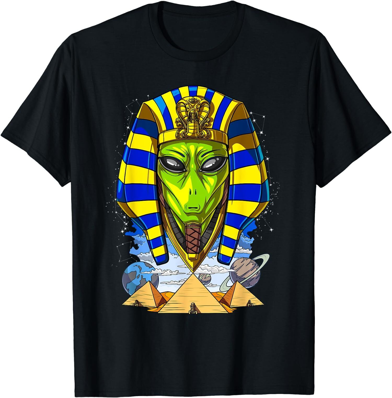 NEWSpace Alien Egyptian Pharaoh Tutankhamun Ancient Egypt Tee S-5XL ...