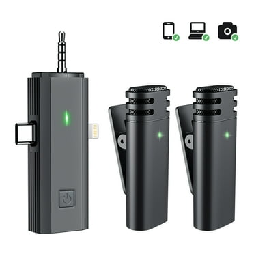 K35 Wireless Lavalier Microphone 3.5mm Round Jack Automatic Noise Reduction Lapel Mic For Camera ...