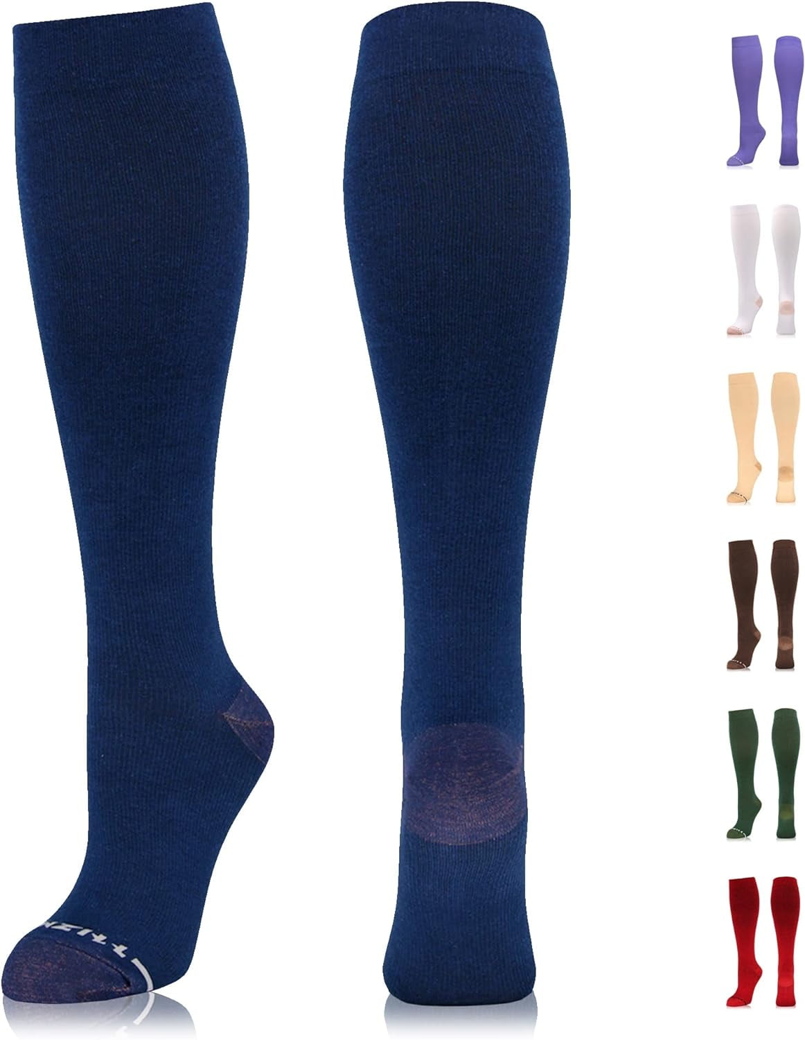 NEWZILL Compression Dress Socks 15-20mmHg - Comfortable Cotton Rich ...