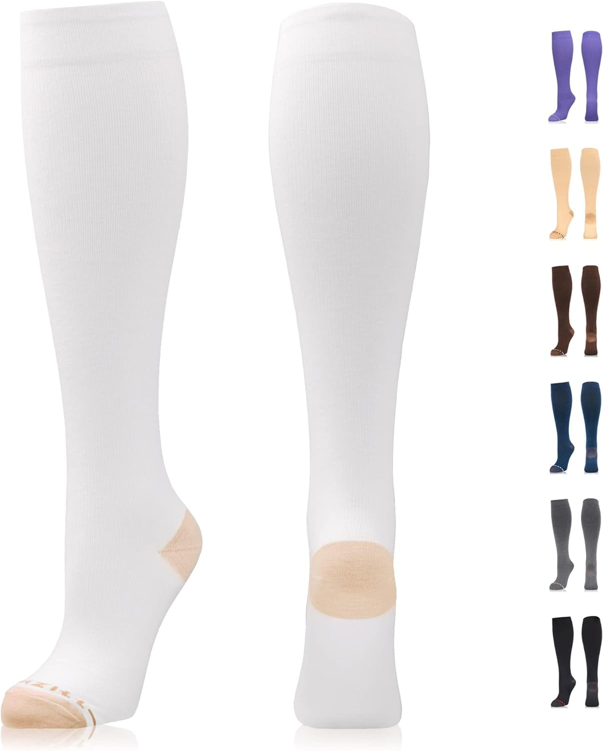 NEWZILL Compression Dress Socks 15-20mmHg - Comfortable Cotton Rich ...