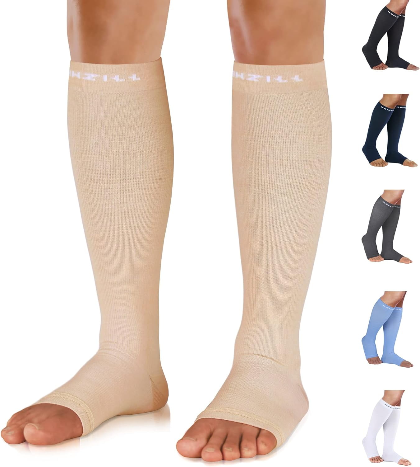 NEWZILL Compression Socks for Men & Women - 20mmHg Graduated ...