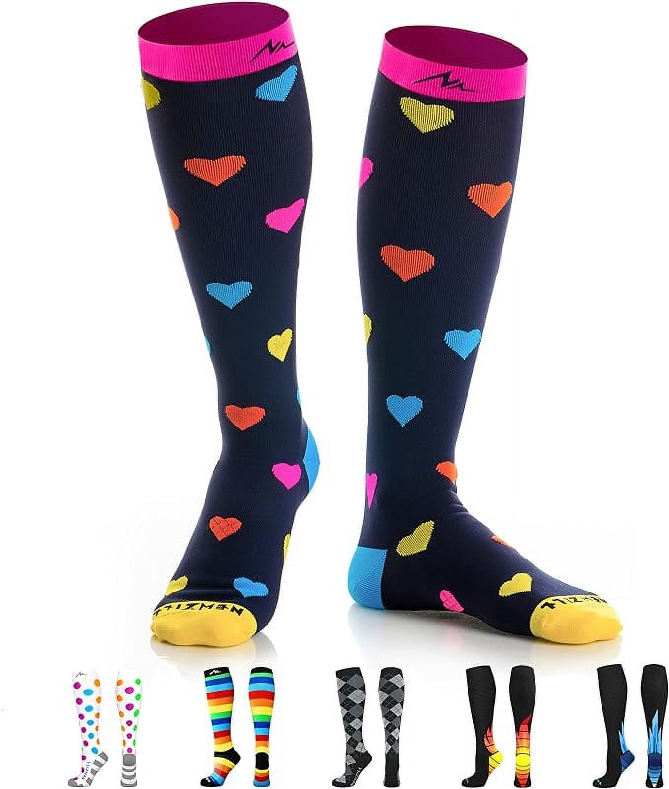 Lsque Cute Chickens Pattern Sport Compression Socks For Men And Women 15 20 Mmhg Knee High Nurse
