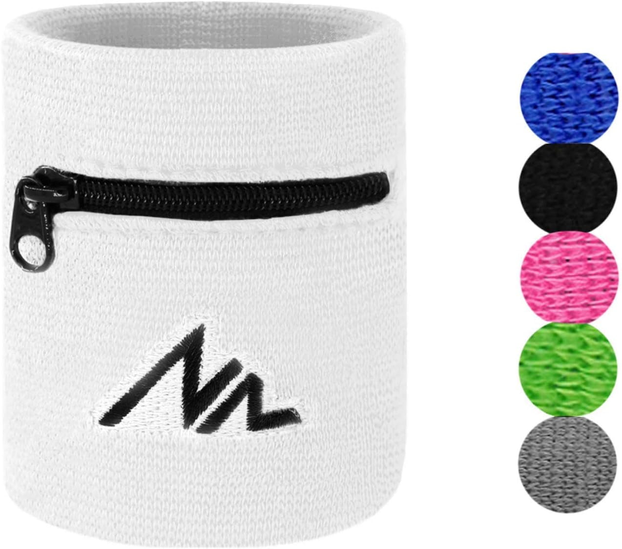 NEWZILL Wrist Wallet (Wristband) with Zipper - Cotton sweatbands for ...