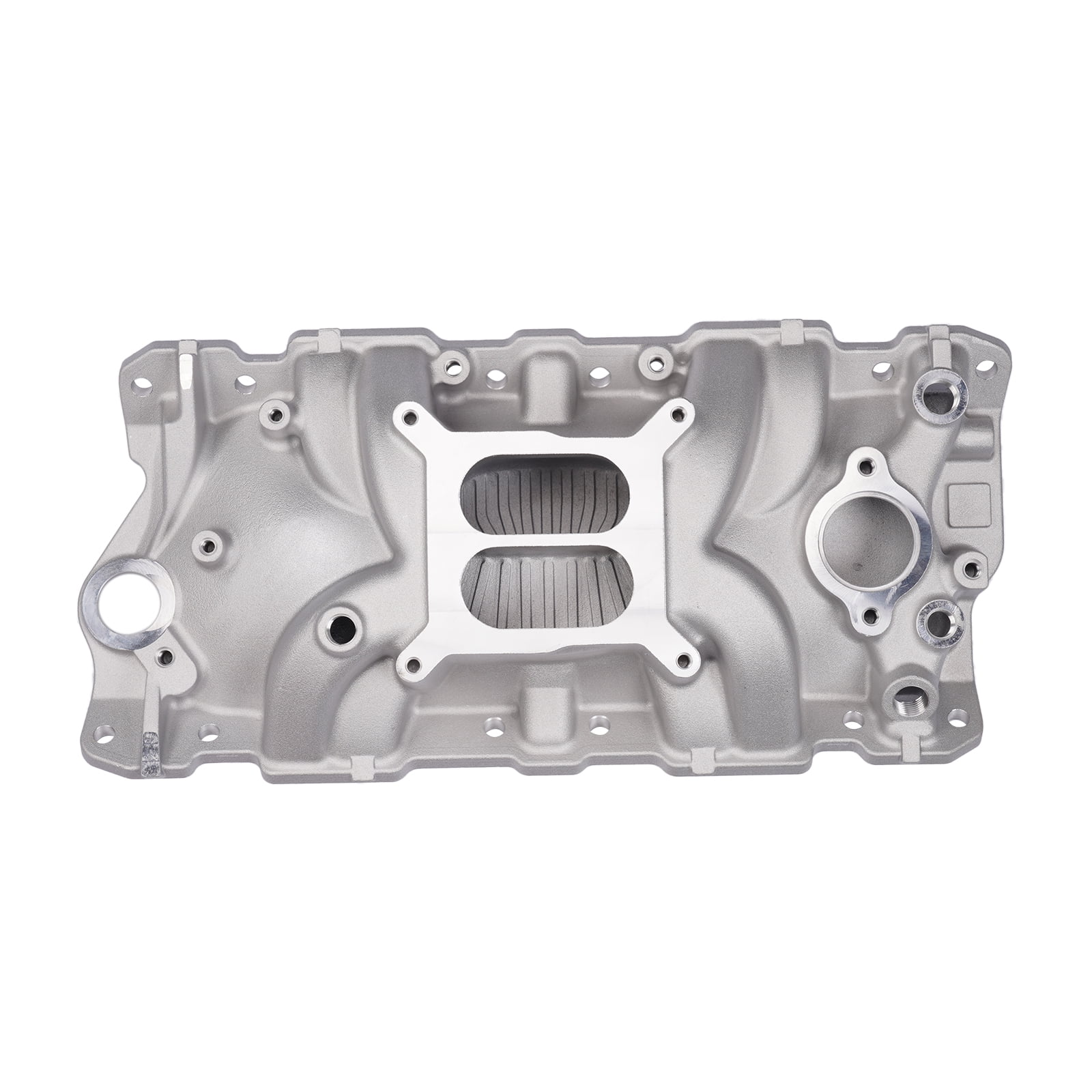 NEWZQ 2701 Dual Plane Front Intake Manifold Fits Small Block Chevy SBC ...