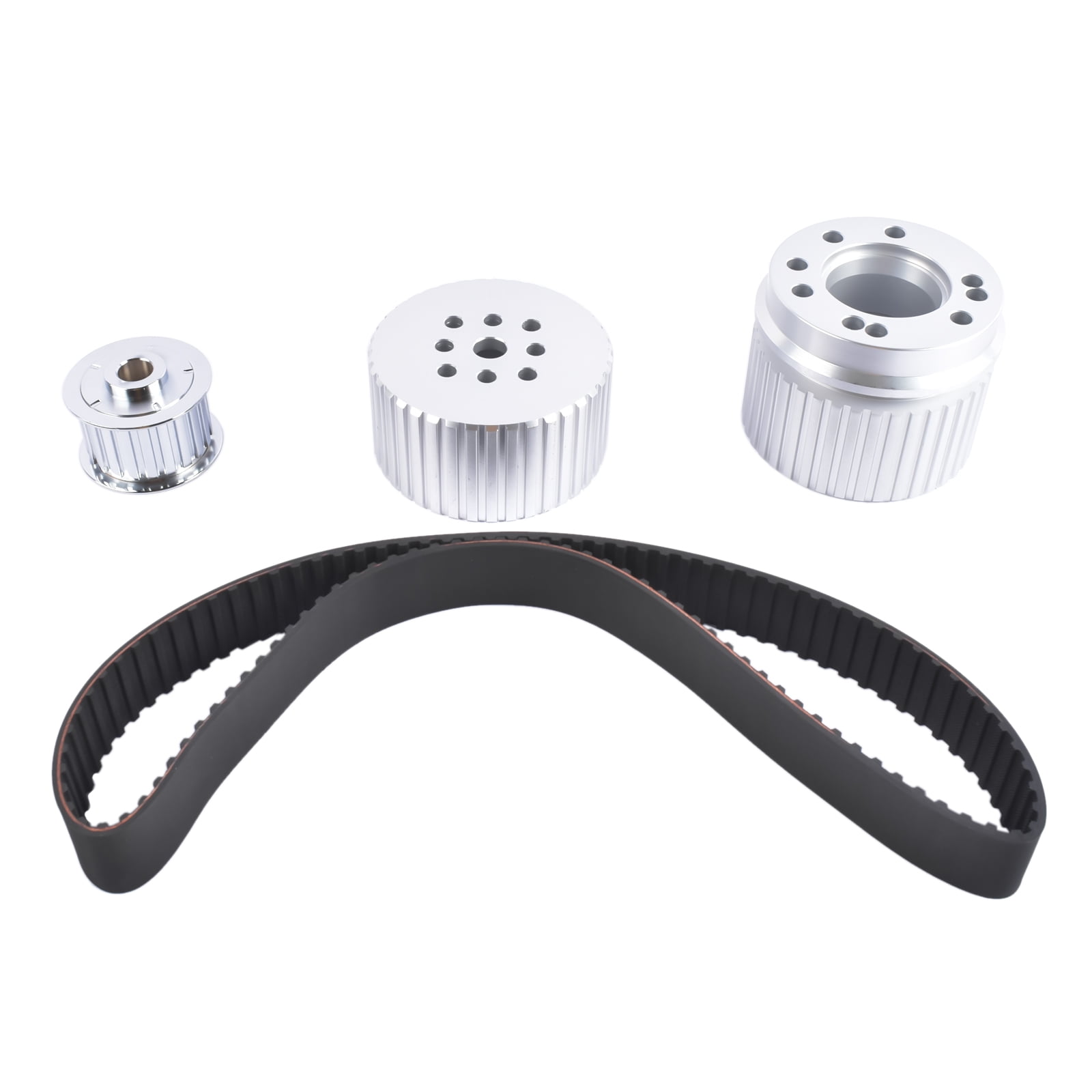 NEWZQ Billet Aluminum Gilmer Belt Drive Pulley Kit for Chevy BBC 396 ...