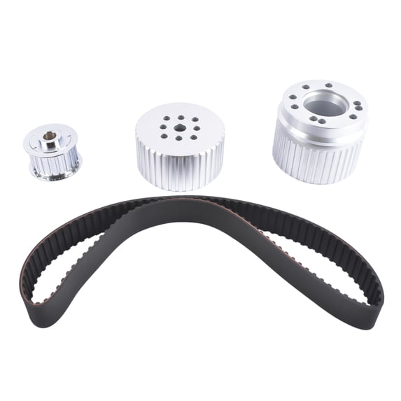 NEWZQ Billet Aluminum Gilmer Belt Drive Pulley Kit for Chevy BBC 396 ...