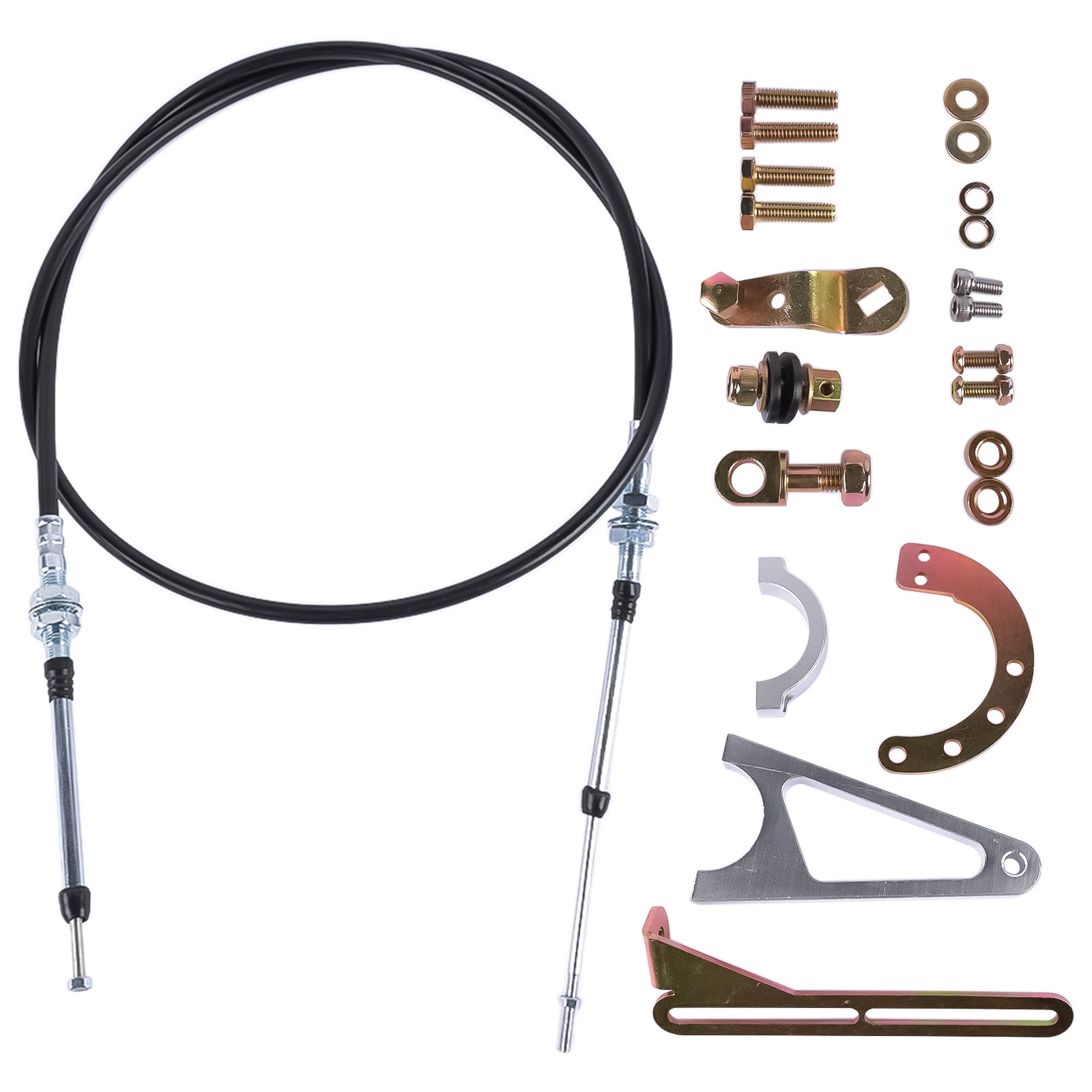NEWZQ Cable Column Shift Linkage Kit Fits 2" GM TH350 TH400 2004R 4L60 ...