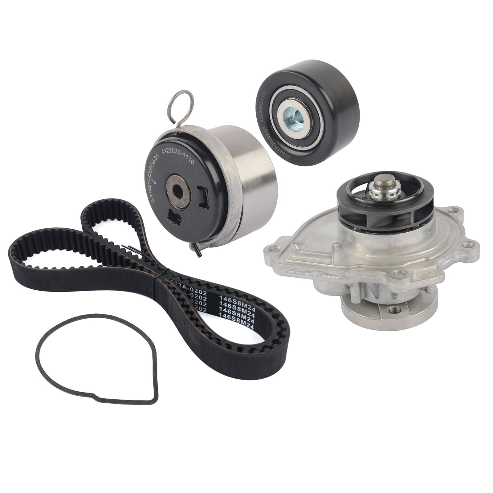 NEWZQ Engine Timing Belt Kit w/ Water Pump for Chevrolet Sonic Pontiac ...