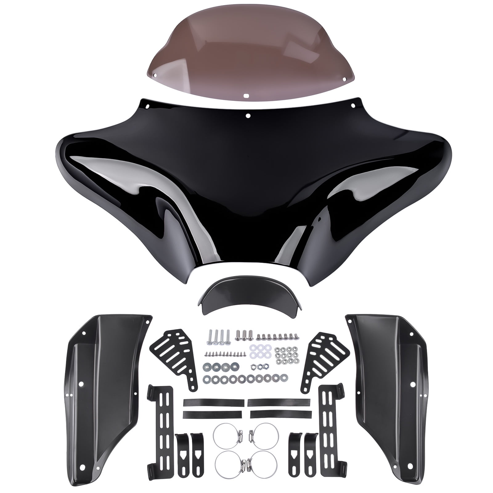 NEWZQ Front Batwing Fairing Windshield Kit for Harley-Davidson Fatboy ...