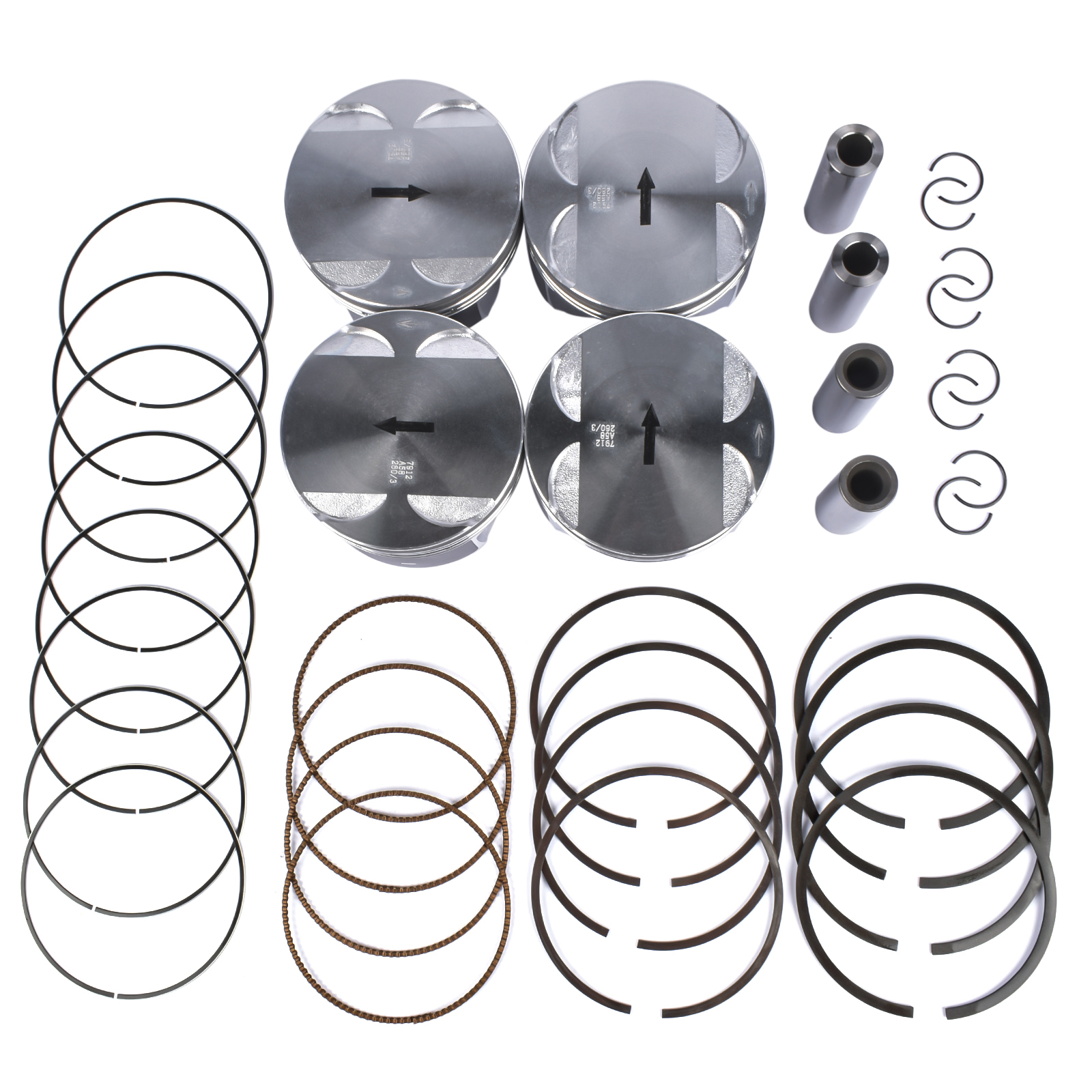 NEWZQ Qty 4 Engine Piston w/ Ring and Wrist Pin Set for Buick Verano ...