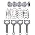 NEWZQ Set of 4 Engine Piston Ring and Connecting Rod Fits 2010-2018 Kia ...