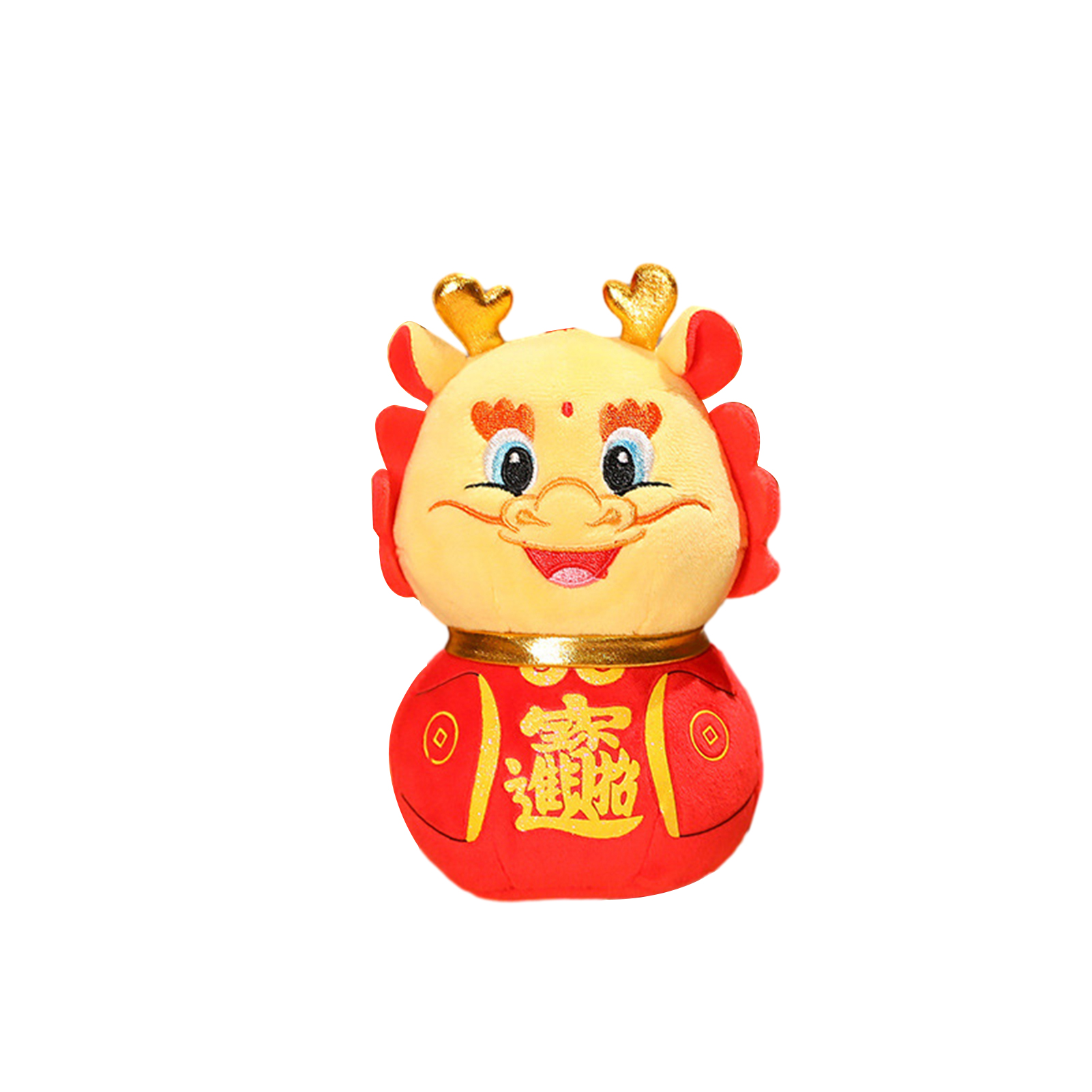 NEWwt Chinese Zodiac Dragon Plush Toy Cute God of Wealth Cross-dressing ...