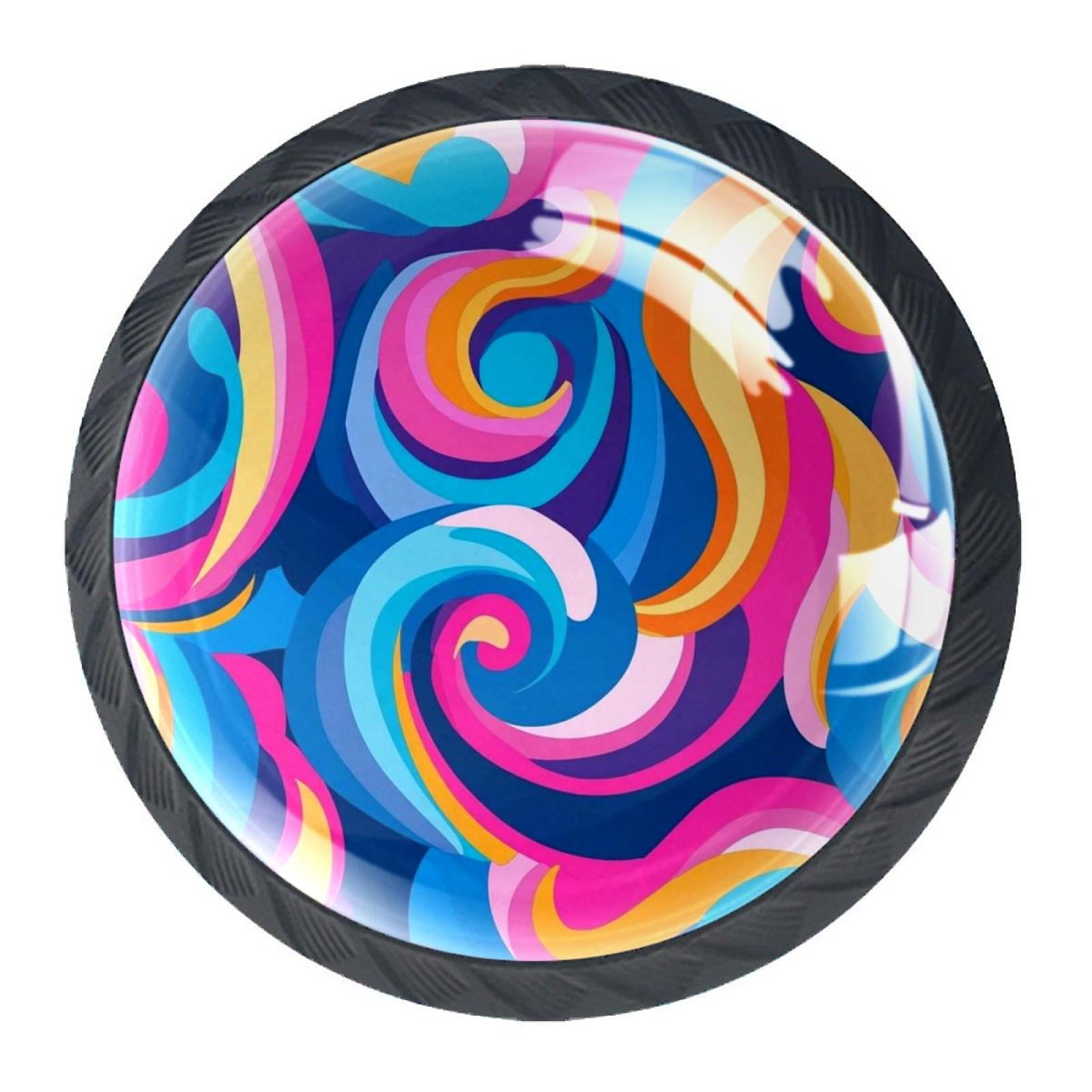 NEWzone 4 Pack Cabinet Handle Knob Round Drawer Pulls Handle Cartoon ...