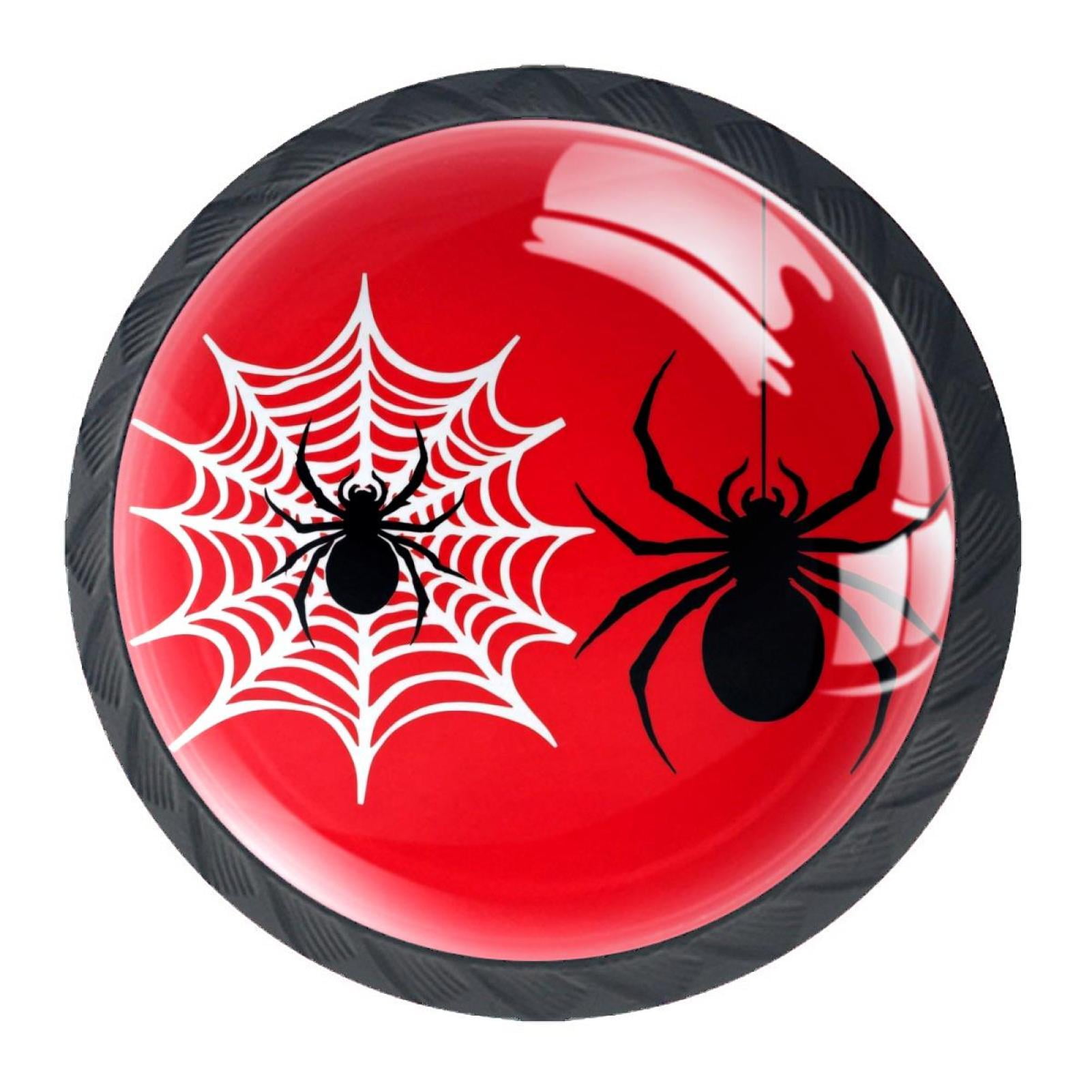 NEWzone 4 Pack Cabinet Handle Knob Round Drawer Pulls Handle Red and ...