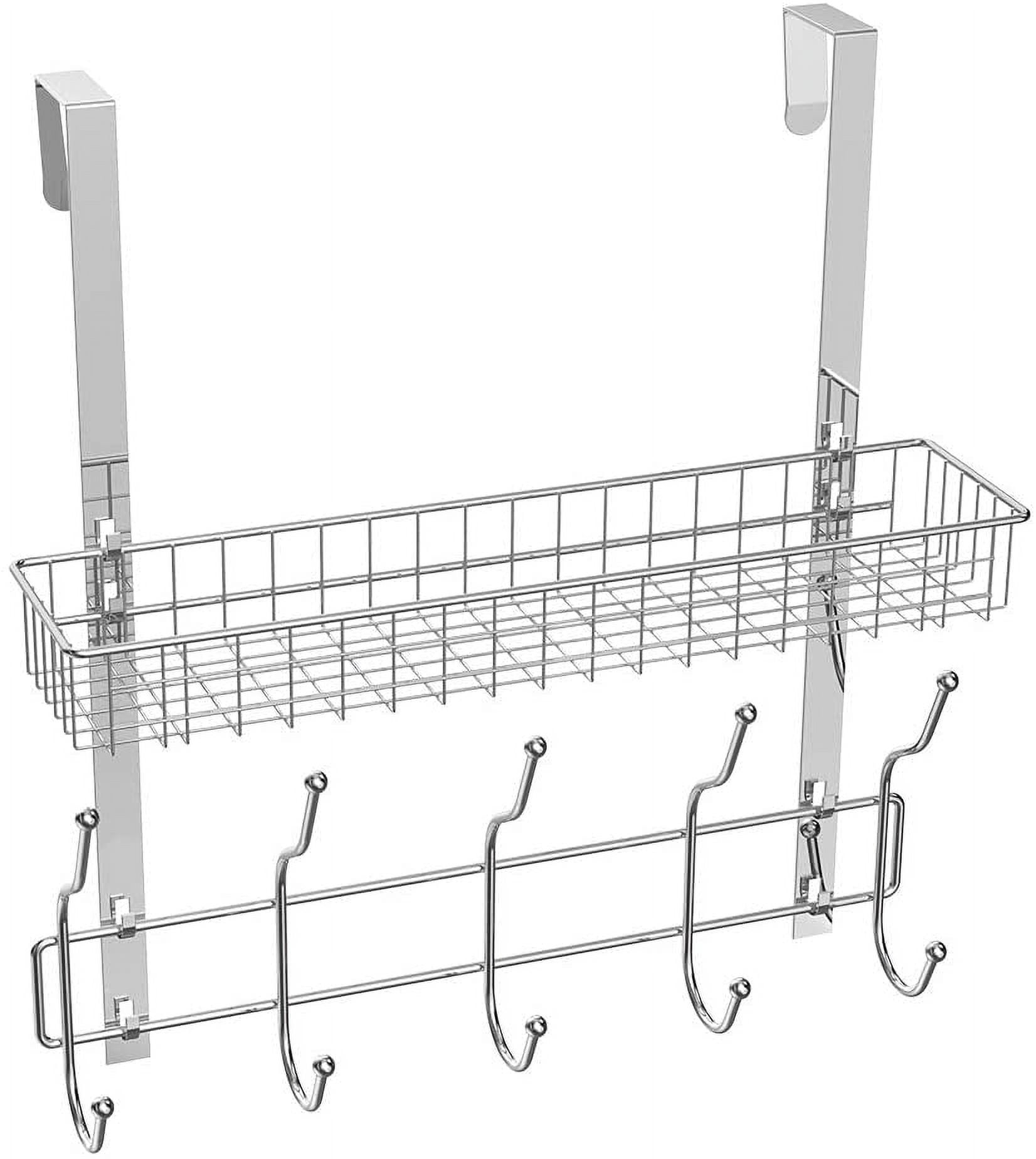 NEX 1-Shelf Over-the-Door Organizers with Mesh Bathroom Towel Hanging ...