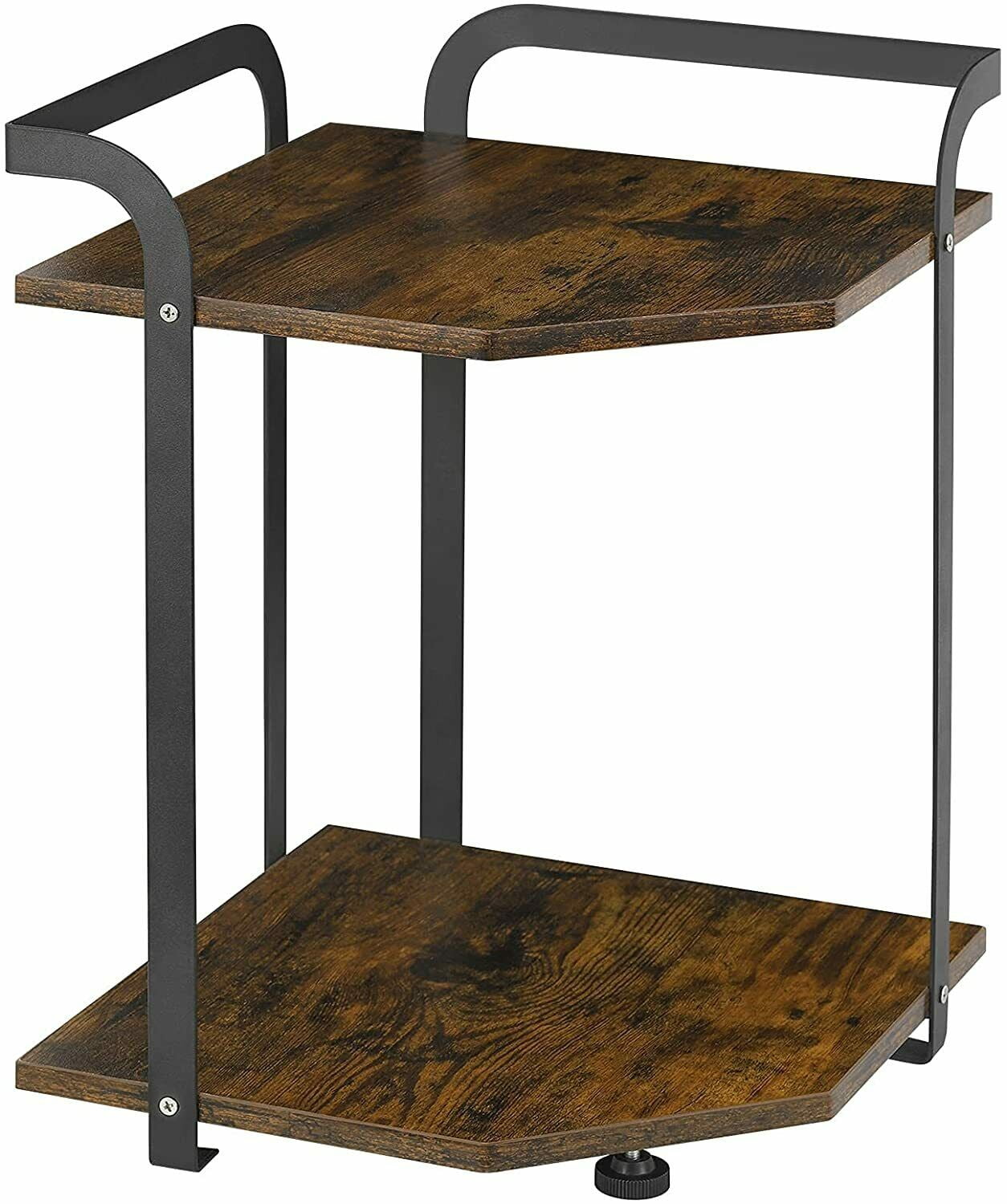 NEX 12"W x 12"D x 16.73"H 2-Shelf Freestanding Shelves, Brown - Walmart.com