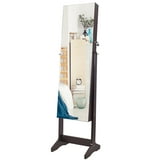 NEX Jewelry Cabinet Standing Lockable Makeup Armoire with Full-Length ...