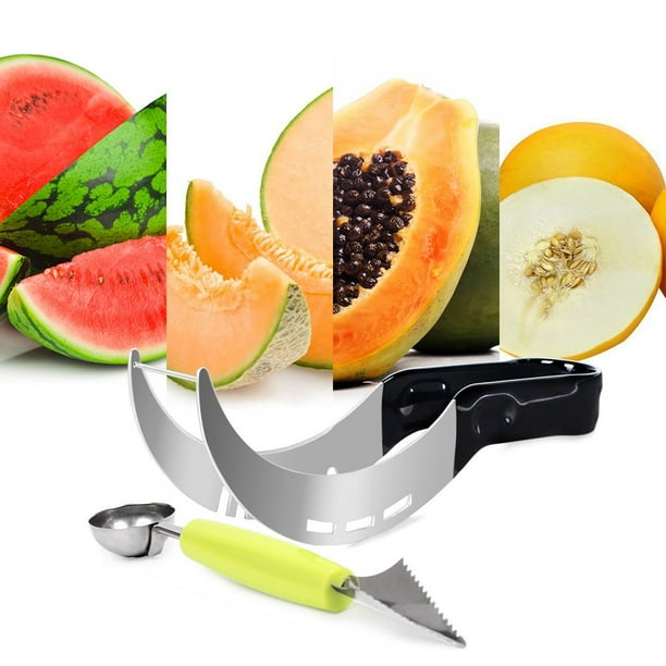 NEX Watermelon Slicer Corer Cutter Knife Stainless Steel with Melon ...