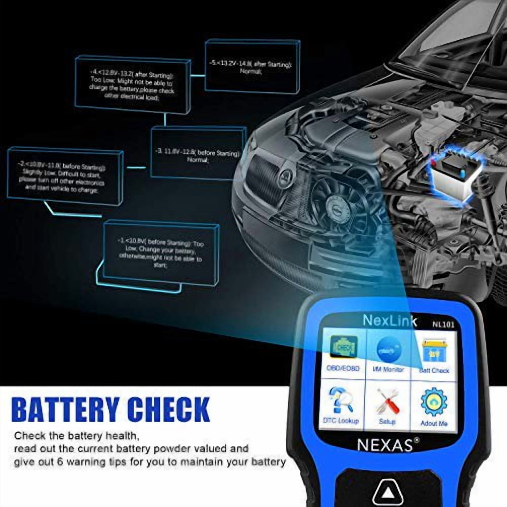 NEXAS NL101 OBD2 Scanner Check Engine Light Car Code Reader Diagnostic ...