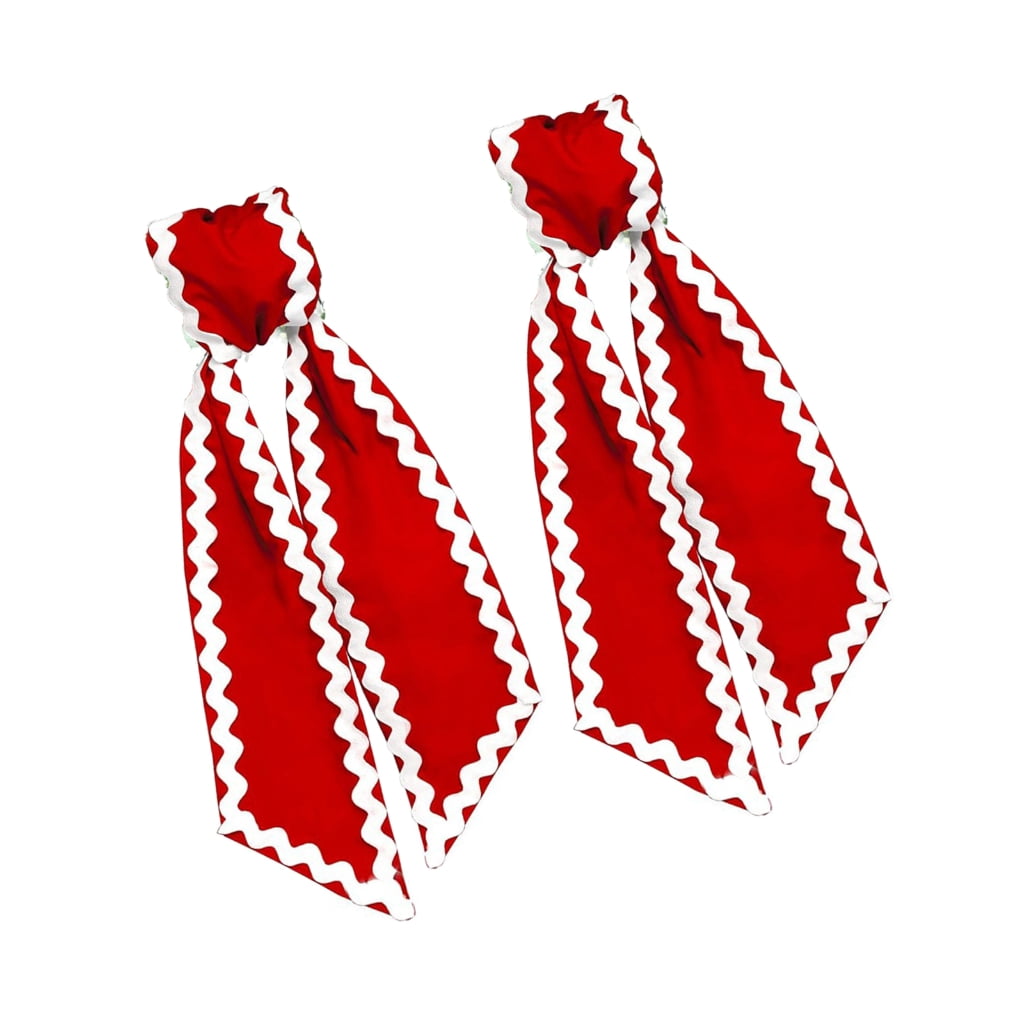 NEXAVKPR 2Pcs Scalloped Sash Ribbon For Front Door Wreath Home Decors ...