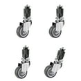 NEXAVKPR 4Pcs Furniture Swivels Casters Rubber Wheel Quiet Brake Caster ...