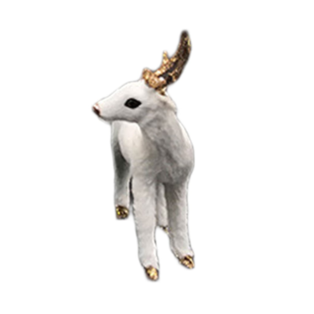 NEXAVKPR Christmas Reindeer Figurine with Glittered Antler Feet ...