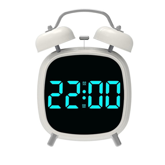NEXAVKPR Double Bells Alarm Clock with Night Light Loud Alarm Desk ...