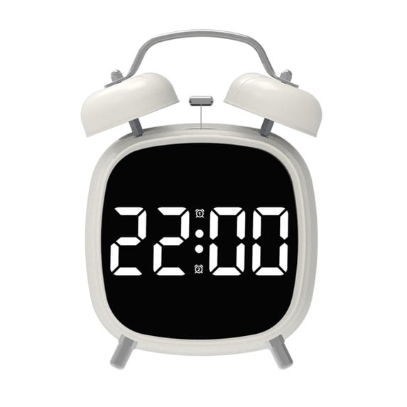 NEXAVKPR Double Bells Alarm Clock with Night Light Loud Alarm Desk ...