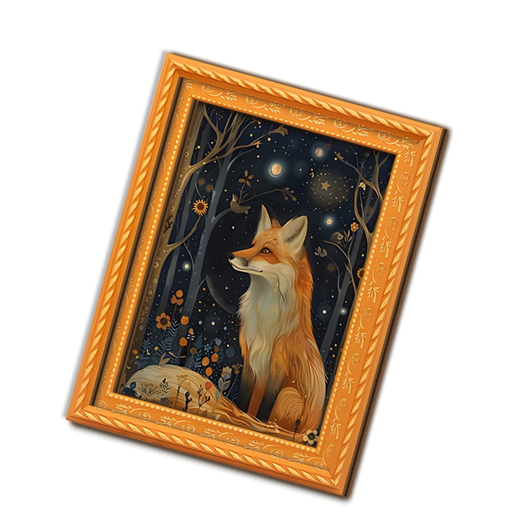NEXAVKPR Elegant Retro Wooden Fridge Magnetic Picture Frame Wooden ...