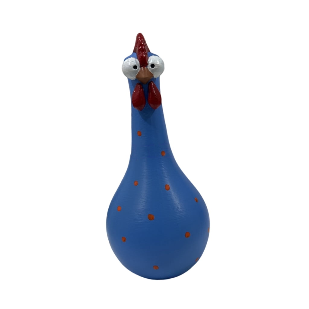 NEXAVKPR Long Neck Colorful Dot Chicken Vases Resin Art Rooster ...