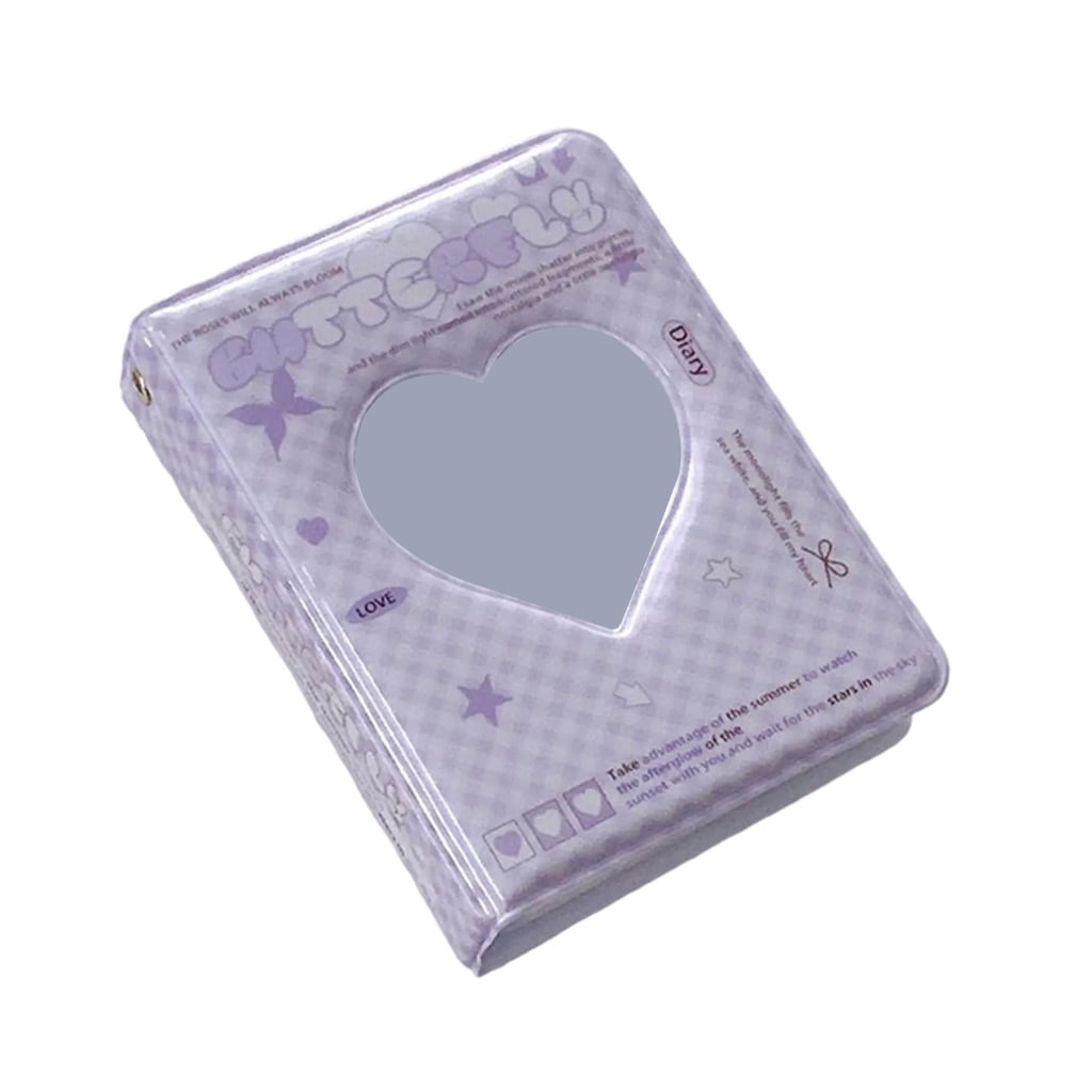 NEXAVKPR Portable 3Inch Photo Album with Heart Hollowed for Cards and ...